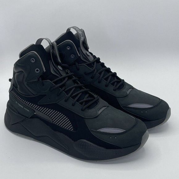 Puma | Shoes | Pumarsx Mid Militia Triple Black Asphalt Sneakers Mens ...